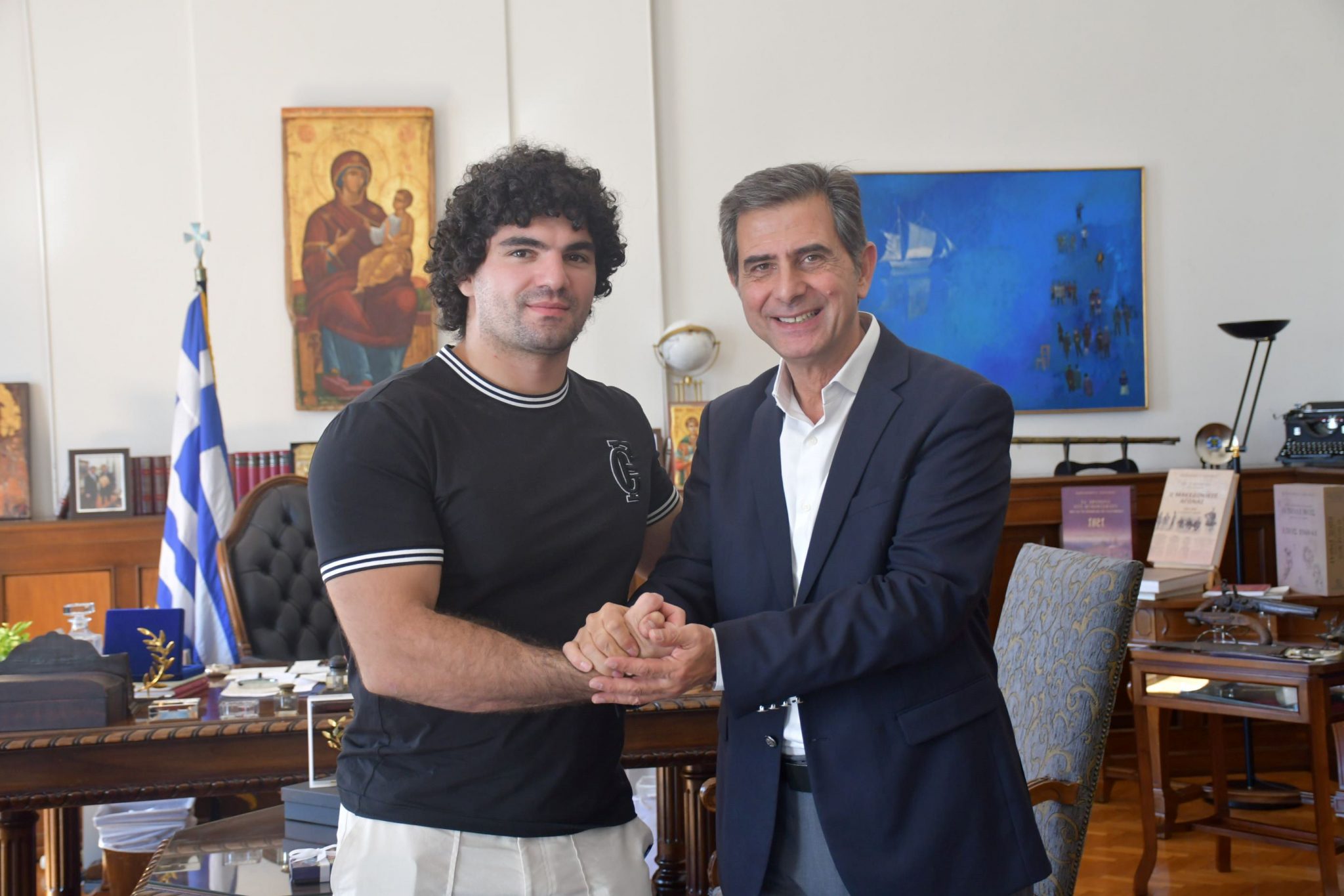 Τον Χάλκινο Ολυμπιονίκη του Τζούντο Θεόδωρο Τσελίδη υποδέχθηκε στο ΥΜΑΘ ...